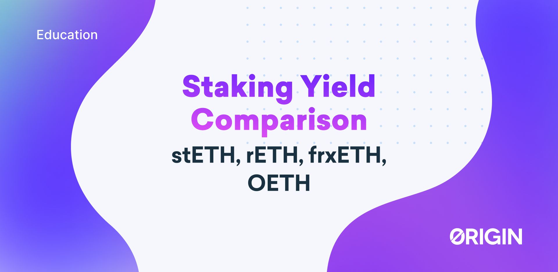 ETH Staking Yield Comparison: stETH, rETH, and frxETH